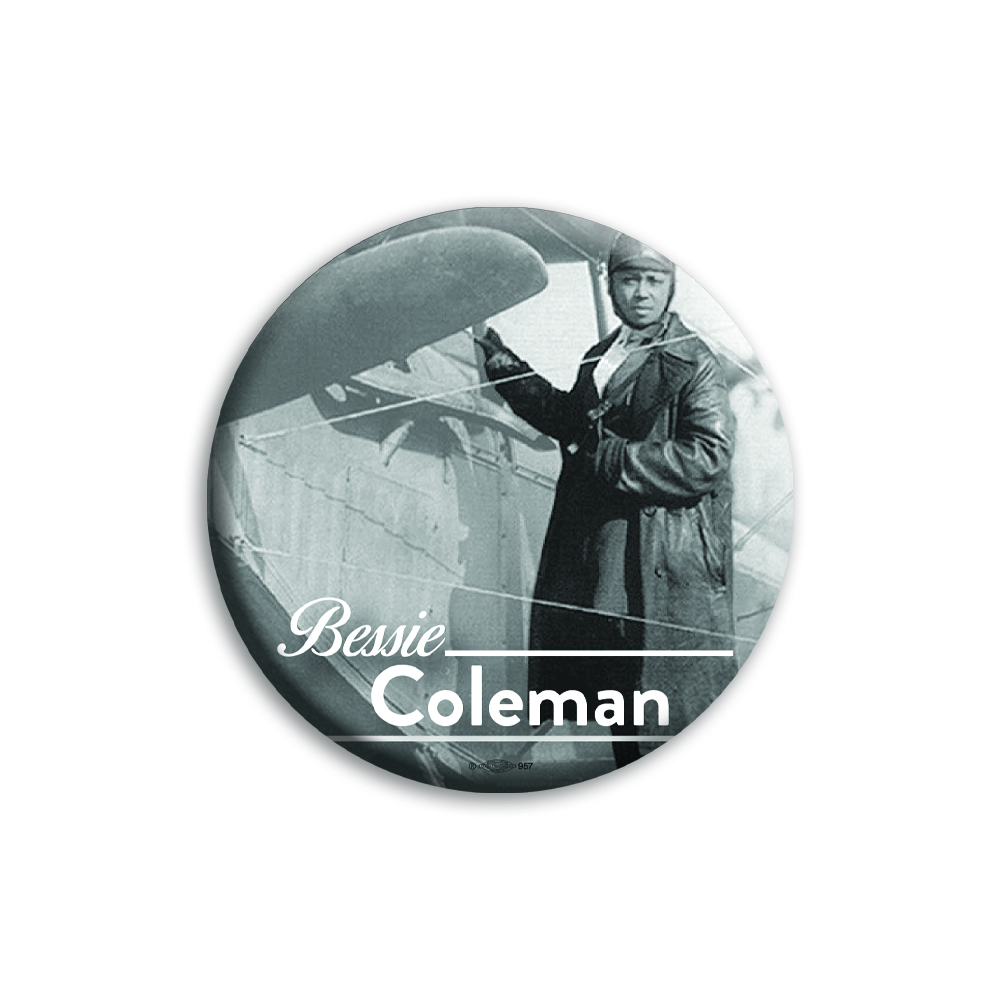 Bessie Coleman 3" Button - #BT62732 - DemocraticStuff.com