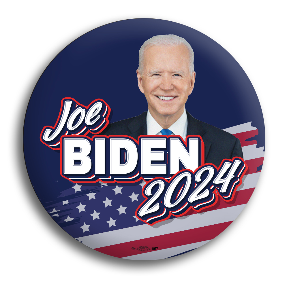 Biden 2024 Navy 3" Button - #BT62758 - DemocraticStuff.com