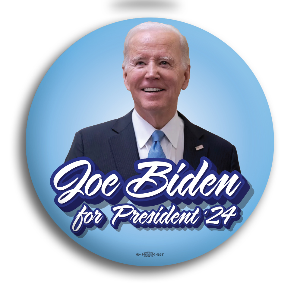 Biden 2024 Script 3" Button - #BT62757 - DemocraticStuff.com