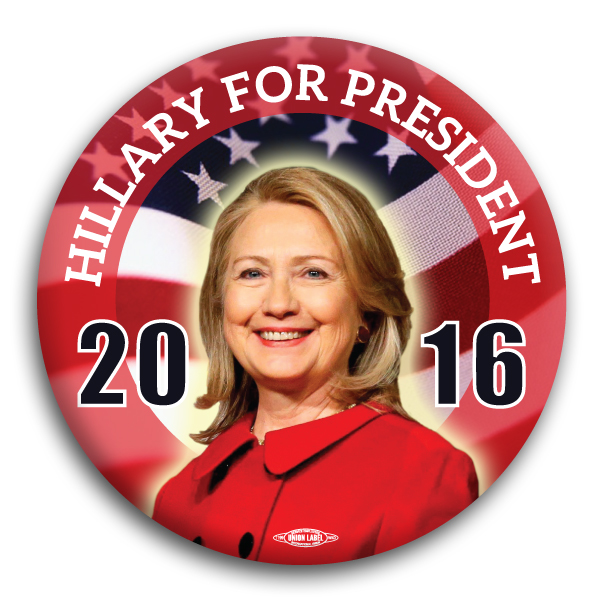 Hillary for President 2016 2.25" Button - #BT62020 - DemocraticStuff.com