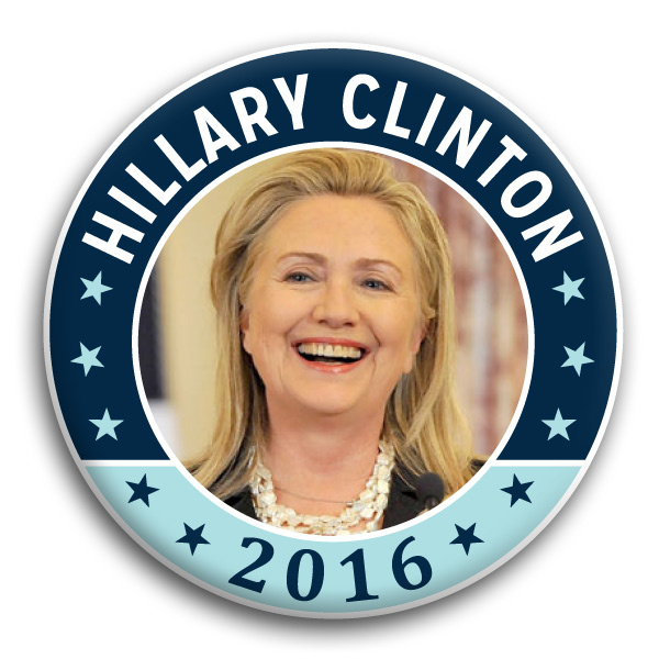 Hillary Clinton 2016 3" Button - #BT58472 - DemocraticStuff.com